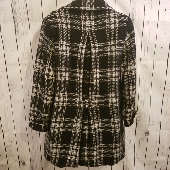 Talbots | Jackets & Coats | Talbots Wool Jacket Plaid Bw | Poshmark
